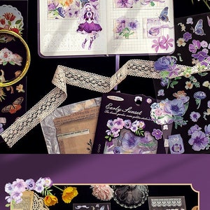 8 Sheets Simno Series Stickers,junk Journaliing,sticker Gift Set ...