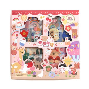 100 Sheets Simno Stickers,junk Journal,seasons,planner Suipplies ...