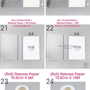 24 Types | A4, A5 Double Sided Thick | Release Paper Book | Note Pads, Office Organization, Tag ...