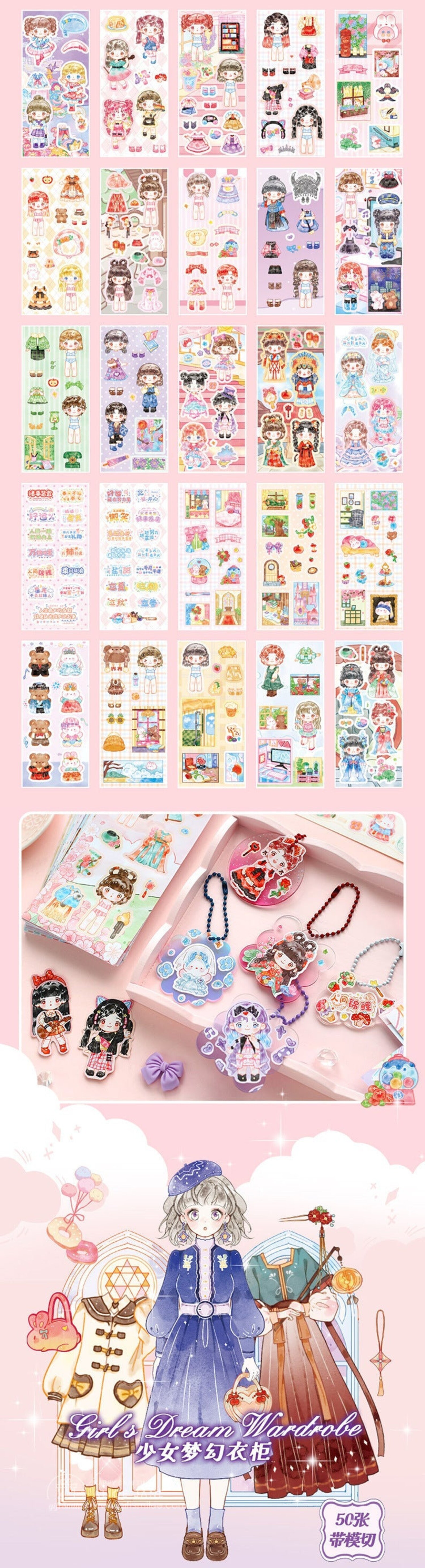 50 Sheets Simno Series Stickerskorean Stationeryjournaling - Etsy