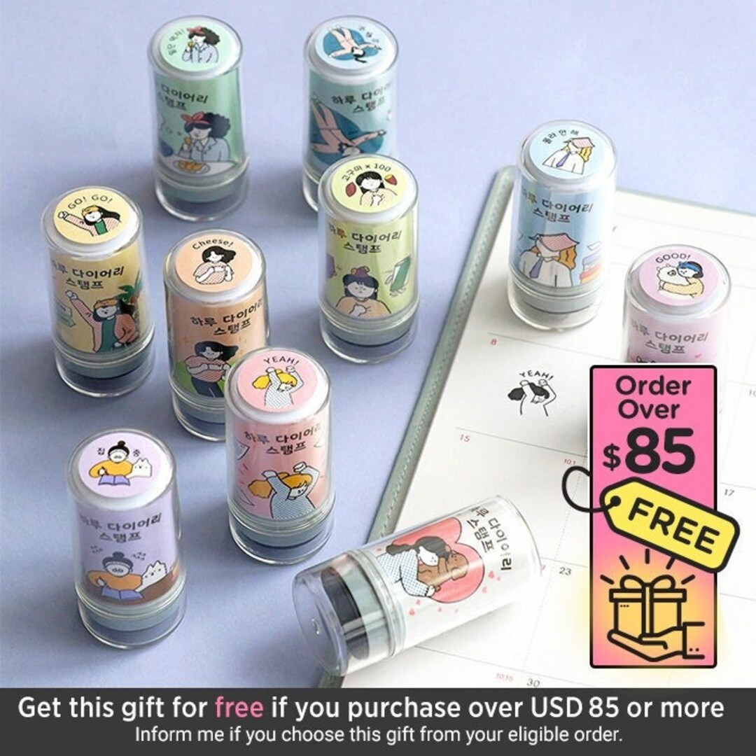 Korean Iconic Cute Stamp 40 Types Diary Drawing Stamp - Etsy Singapore