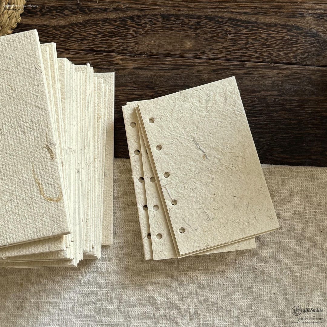 10 Types | 10 Sheets | M5, A7, A6 Textured Art Papers | Cotton Blank ...
