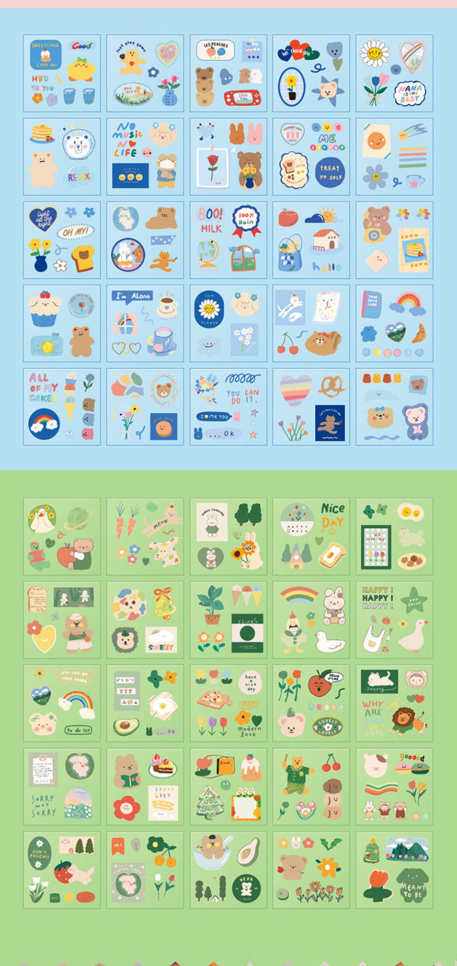 100 Sheets Simno Stickersjunk Journalseasonsplanner - Etsy