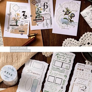 6 Types Mo Card Fragment Traces Washi Tape Crafting Paper, Journaling ...