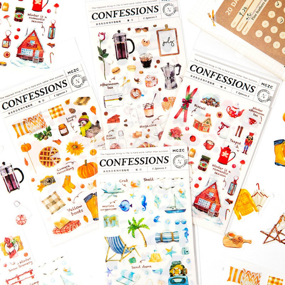 2 Sheets Mgcity Series Stickers,drafting Supplies,travel Journal ...