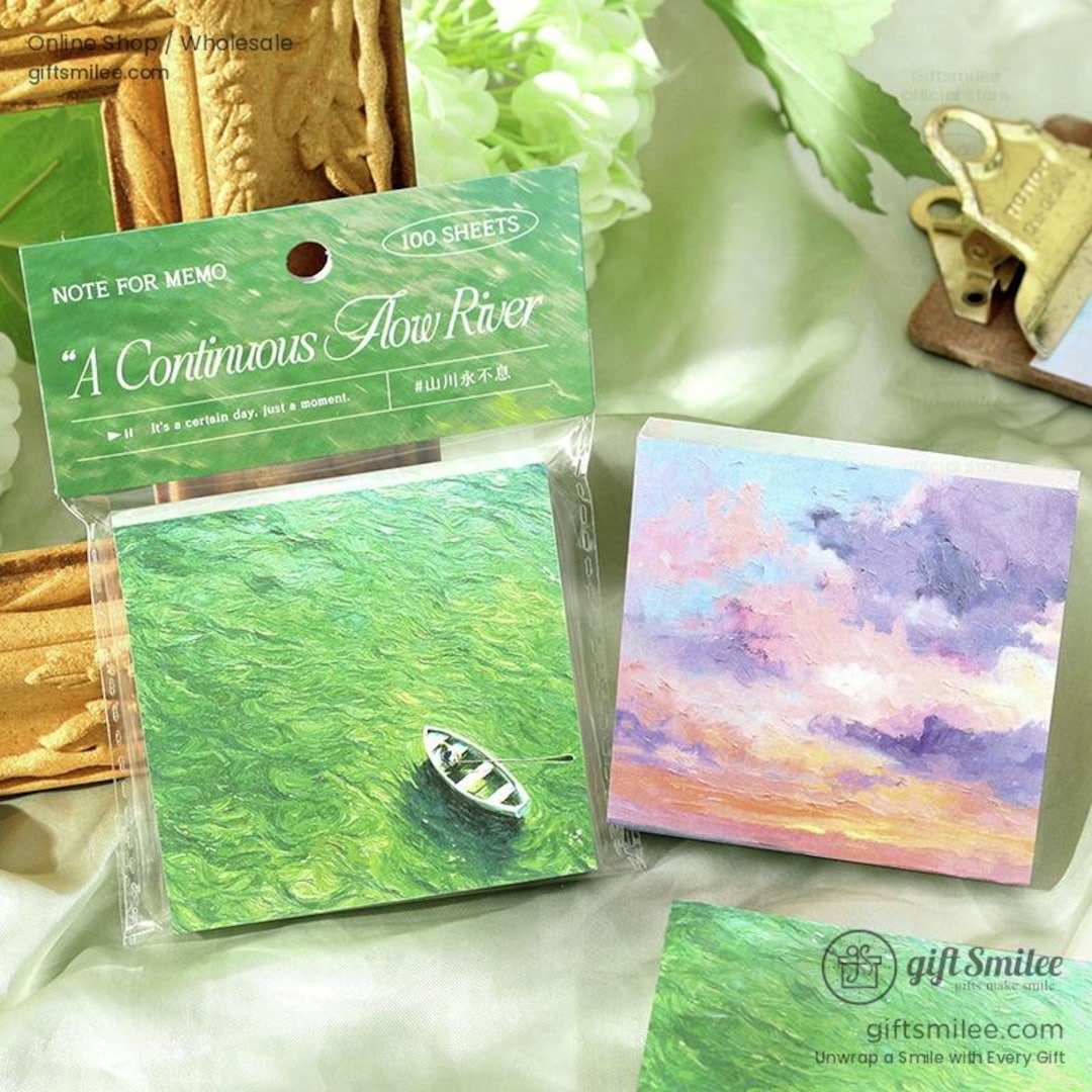 6 Types | Nature-inspired Scenic | Notepads, Gift for Student, Sticky ...