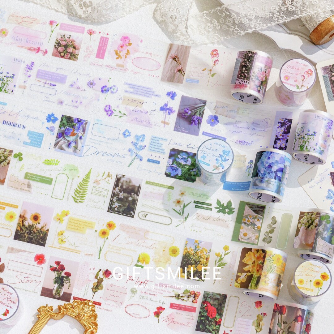 6 Types Mo Card Like A Dream Like A Poem Roll Tapes, Stickers Labels ...