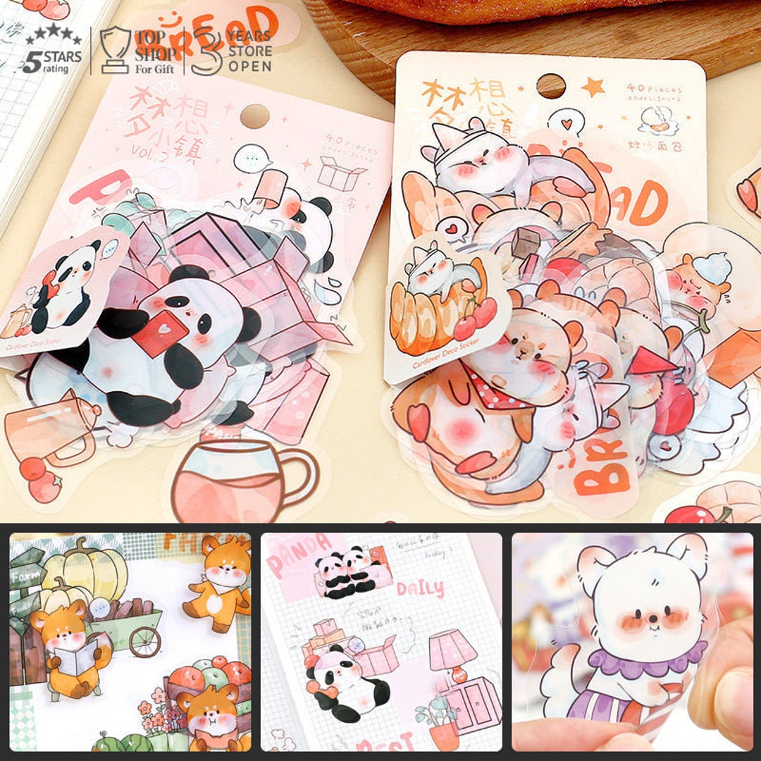 40 Sheets Cardlover Series Stickersjournals Craftsjournaling - Etsy