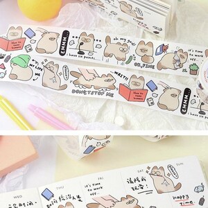 4 Types Cardlover Cat Meme Washi Tape, Journals Supplies, Cartoon ...