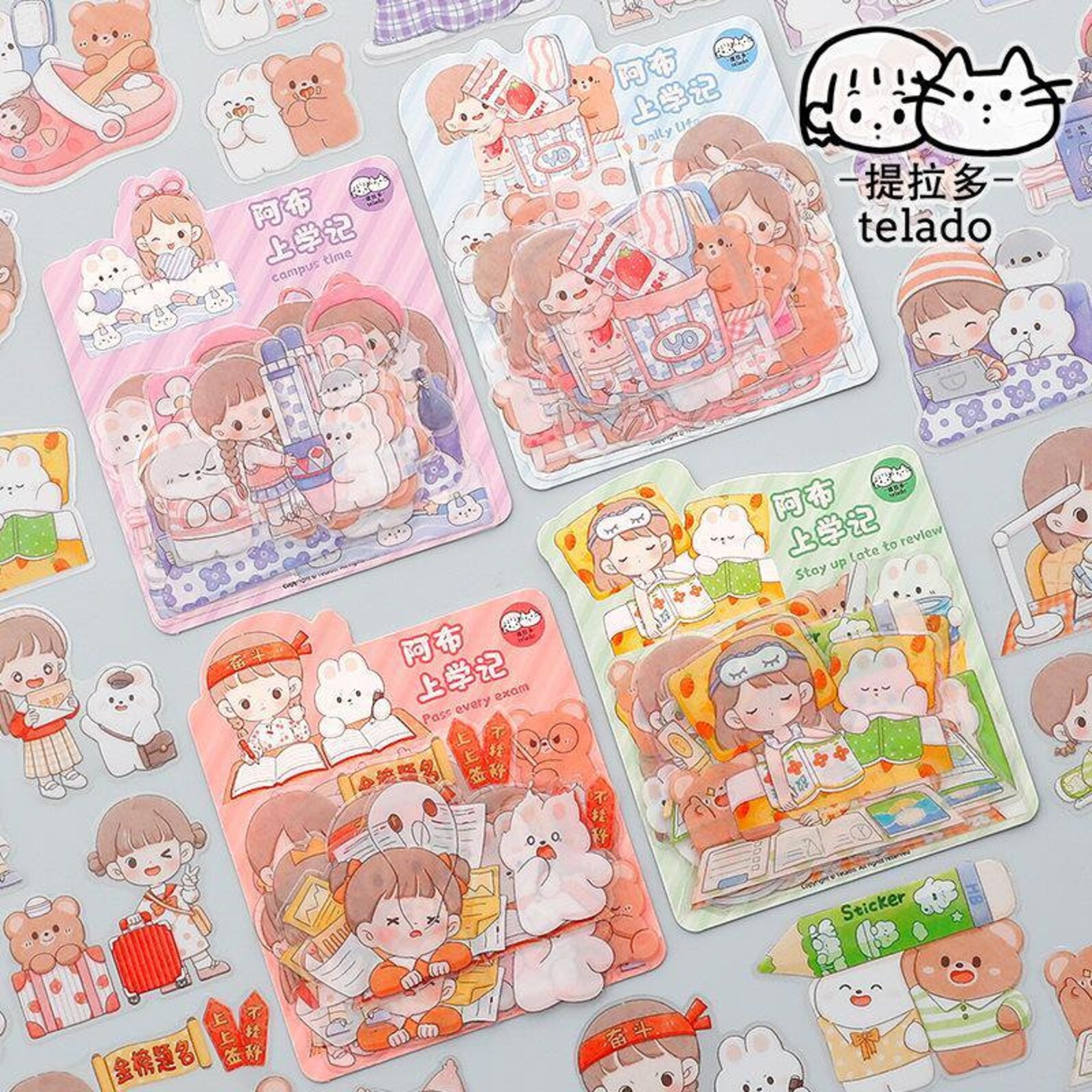 27 Sheets Telado Series Stickersjouranlingpaperpaper - Etsy UK