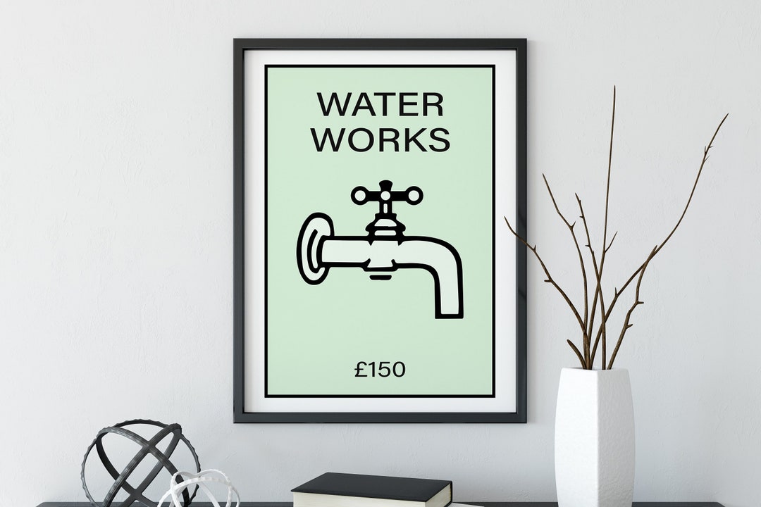 Water Works Wall Print for Bathroom • Bathroom Wall Art • Funny ...