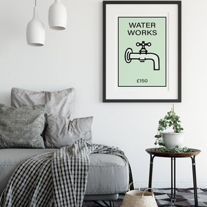 Water Works Wall Print for Bathroom • Bathroom Wall Art • Funny ...