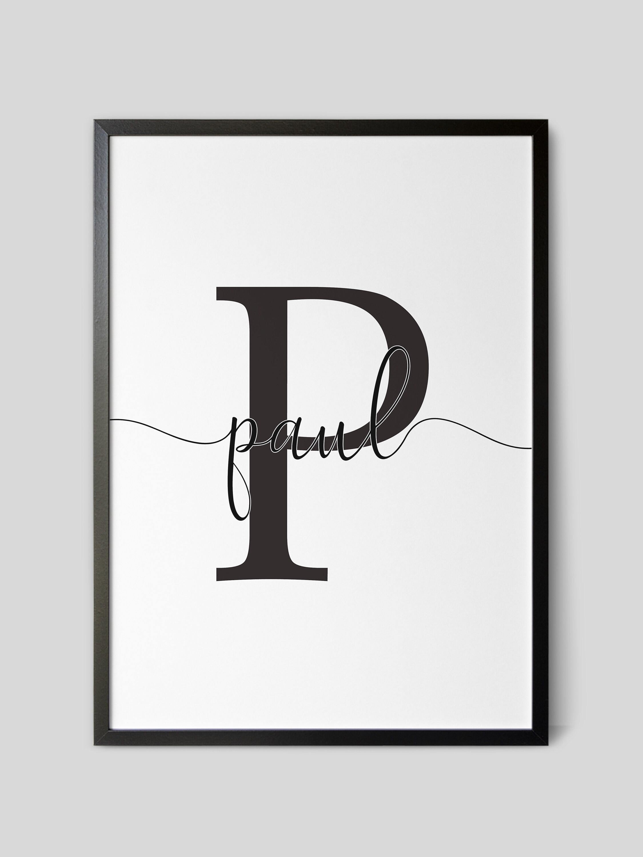 Personalised Name and Initial Name Print Custom Name Initial - Etsy UK