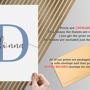 Personalised Name and Initial Name Print • Custom Name Initial Decor ...