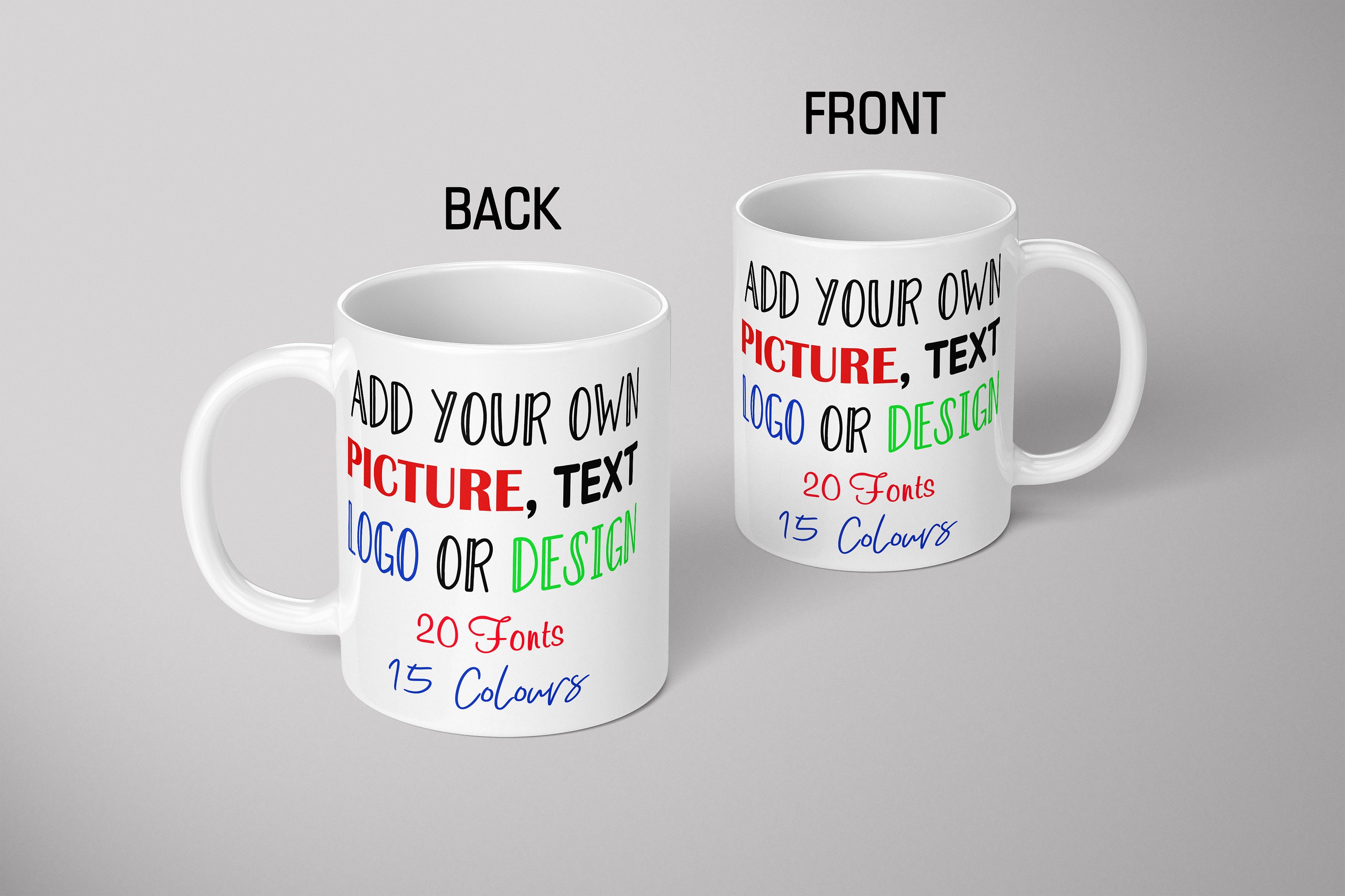11oz Custom Text Mug Personalised Mug With Your Own Message - Etsy UK