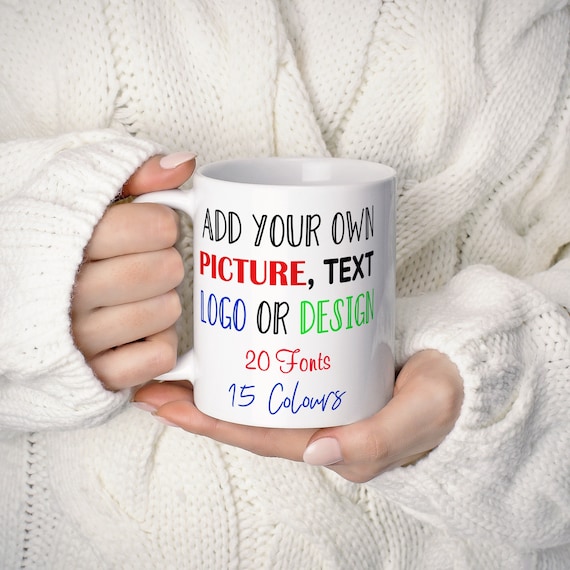 11oz Custom Text Mug Personalised Mug With Your Own Message - Etsy UK