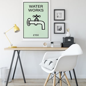 Water Works Wall Print for Bathroom • Bathroom Wall Art • Funny ...