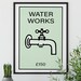 Water Works Wall Print for Bathroom • Bathroom Wall Art • Funny ...