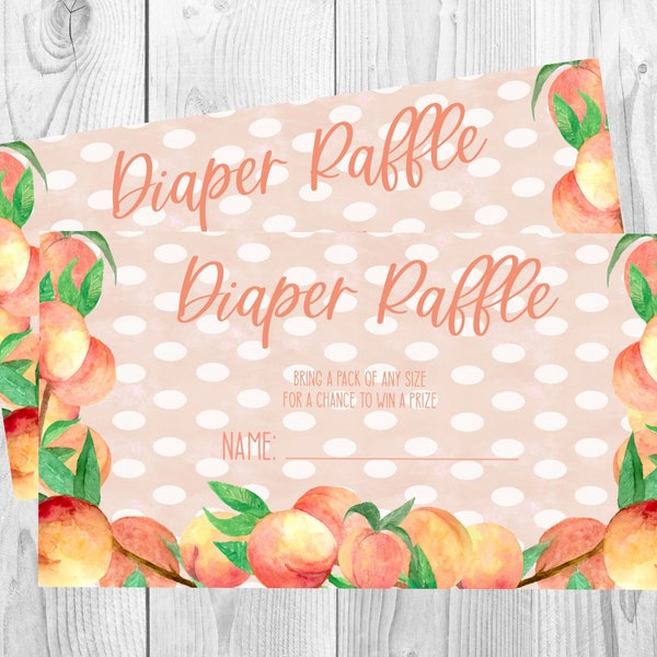 Sweet as a Peach Diaper Raffle - Etsy
