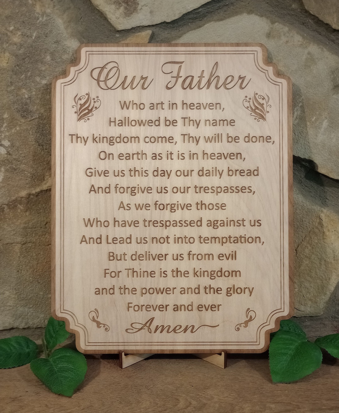 The Lord's Prayer our Father Plaque Sign Room - Etsy