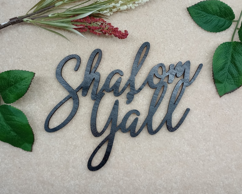 Shalom Y'all Wall Decor Word Sign - Etsy