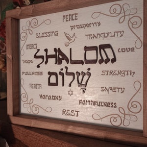 Shalom Blessing Plaque Farmhouse Framed Sign - Etsy