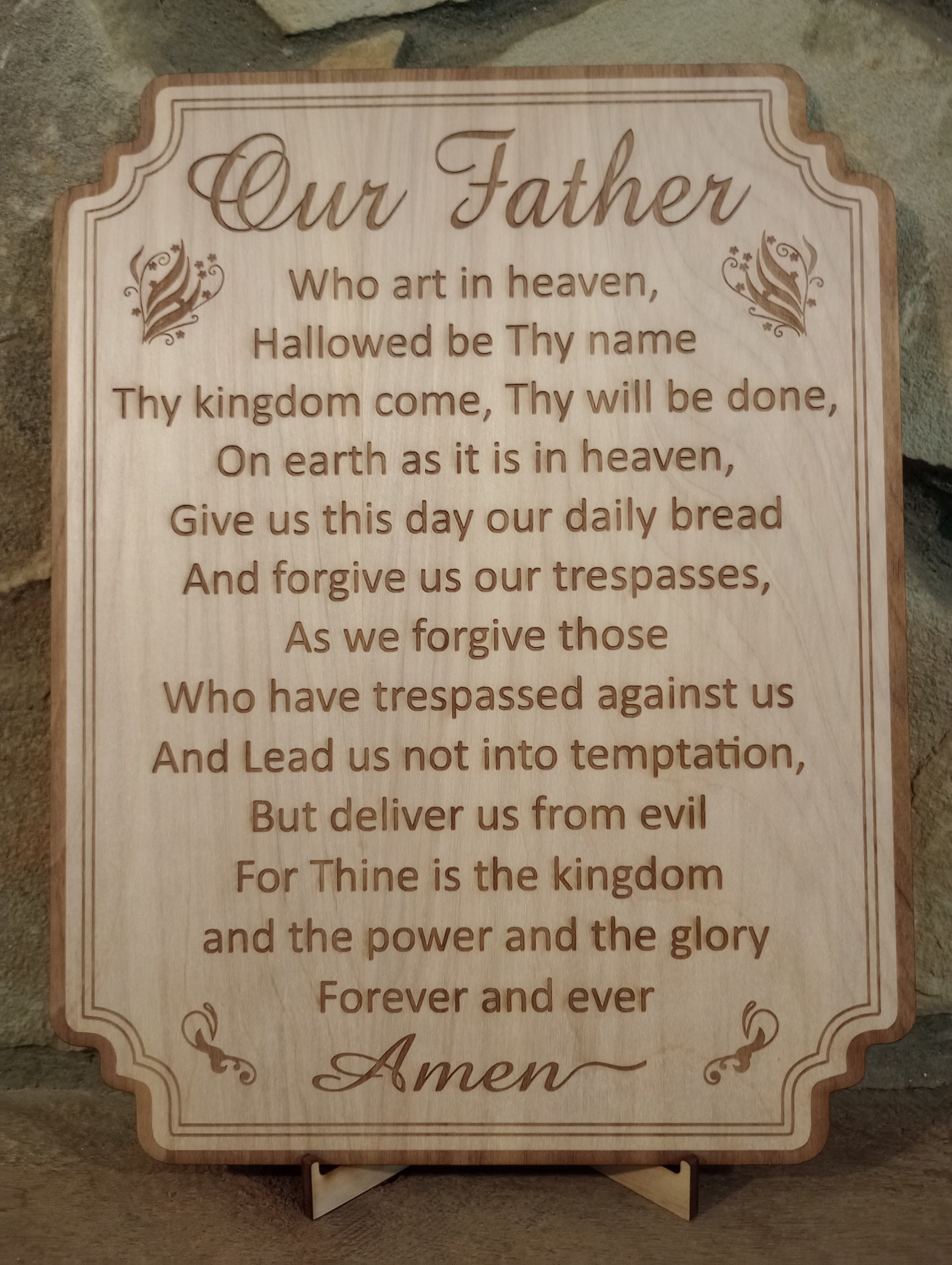 The Lord's Prayer "our Father" Plaque Sign Wall or Shelf Decor - Etsy