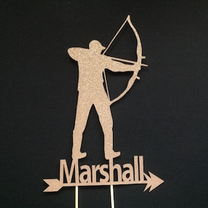 Bow Hunter Cake Topper, Hunting Theme Party, Archery Cake Topper ...