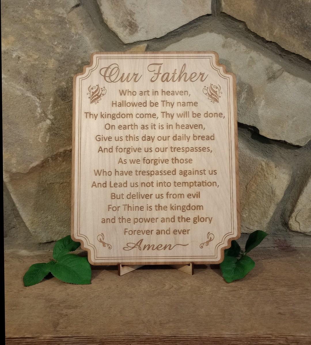 The Lord's Prayer "our Father" Plaque Sign Wall or Shelf Decor - Etsy
