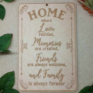 House Blessing Plaque Sign Home Love Memories Friends Family - Etsy
