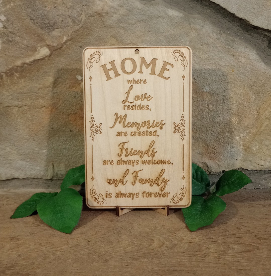 House Blessing Plaque Sign Home Love Memories Friends Family - Etsy