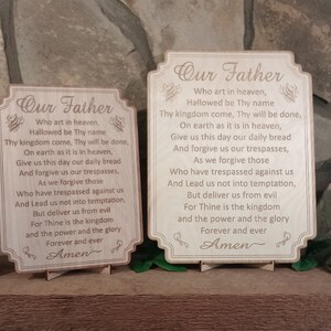 The Lord's Prayer "our Father" Plaque Sign Wall or Shelf Decor - Etsy