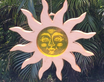 Stained Glass Sun Face - Etsy