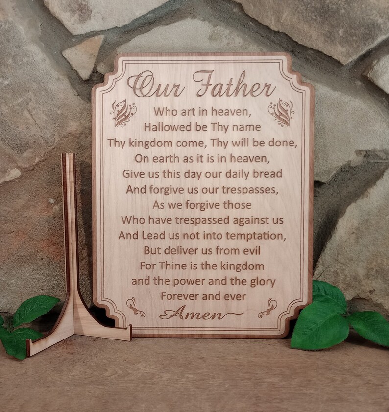 The Lord's Prayer "our Father" Plaque Sign Wall or Shelf Decor - Etsy