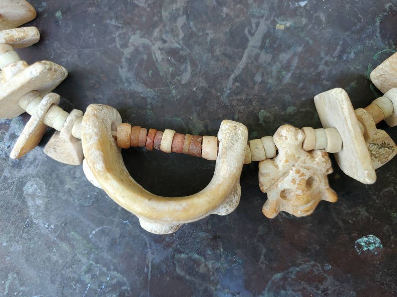 Pre-columbian Colima Spondylus Shell Mask Tooth Beads Atlatl - Etsy