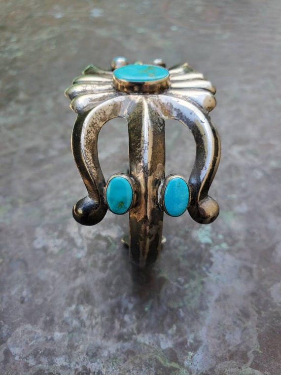 1940s-50s Navajo Guild Native American Turquoise Cast… - Gem