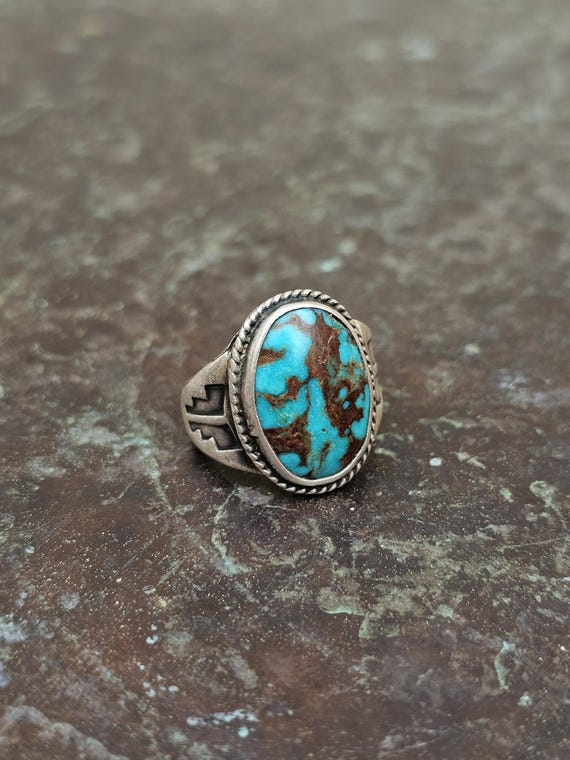 Native American Hopi Turquoise Ring - Gem