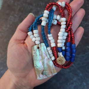 Historic Native American Chumash Abalone and Trade Bead Necklace - Etsy