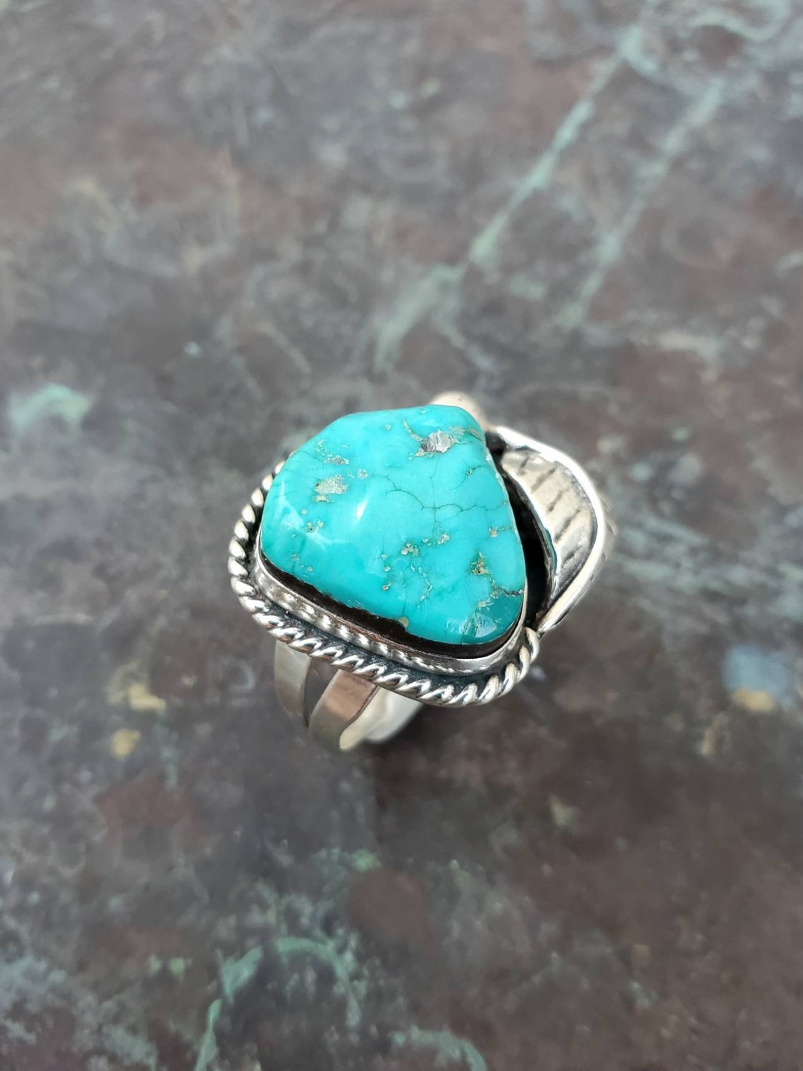 Vintage Native American Navajo Turquoise and Silver Ring - Etsy