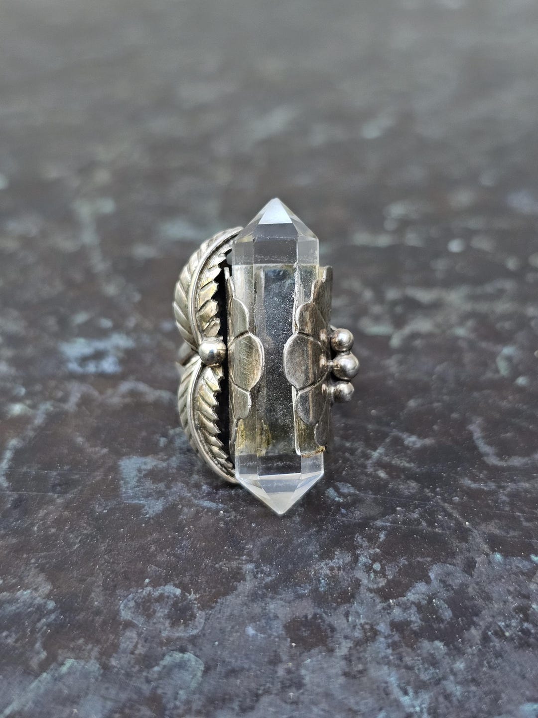 RESERVED * Southwest / Native American Quartz Crystal Ring - Etsy