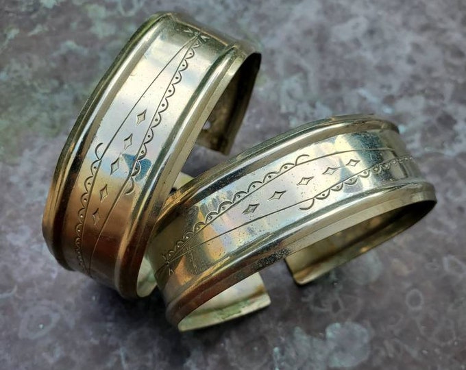 Vintage Plains Indian Native American German Silver Arm Bands - Etsy