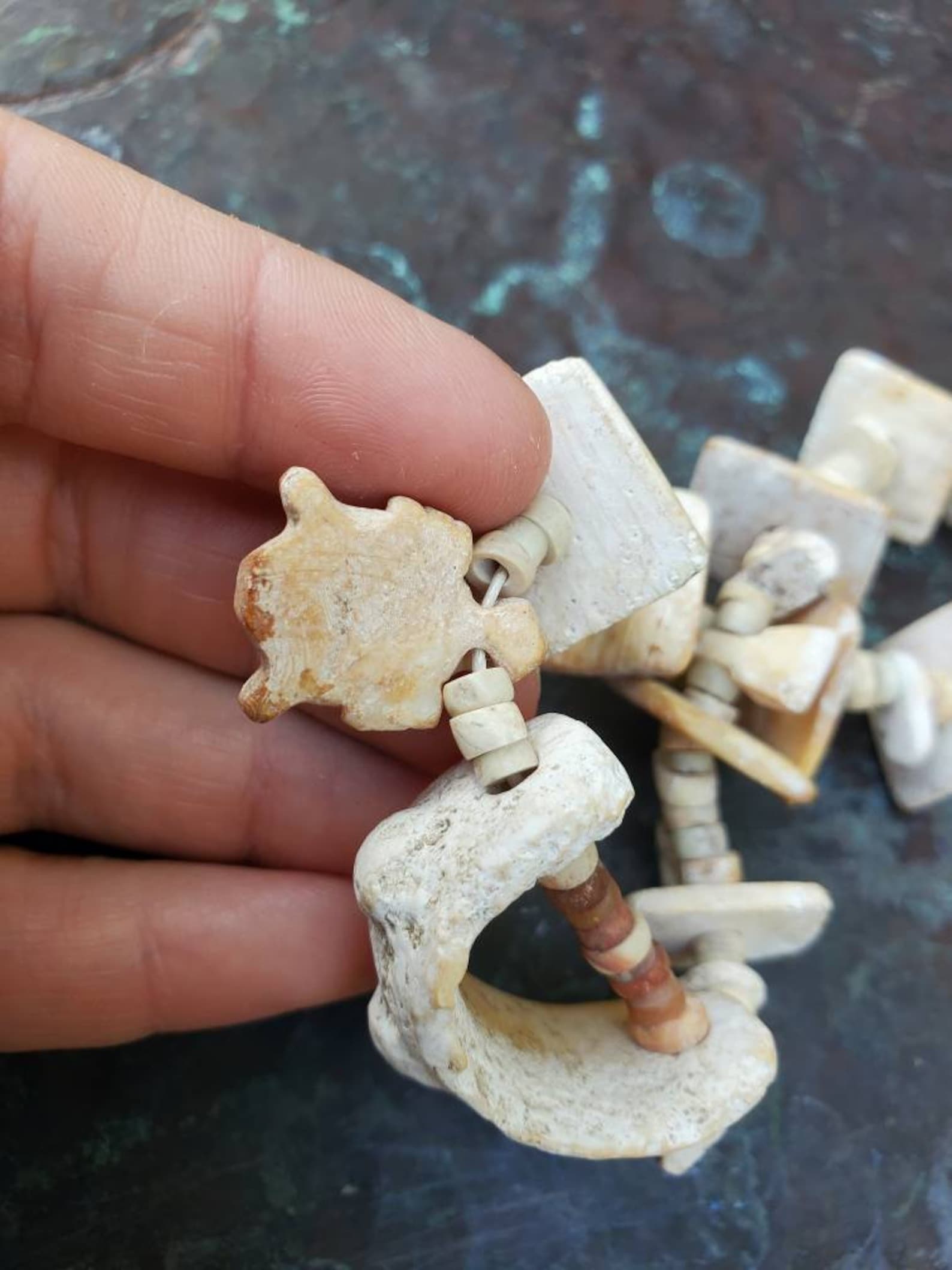 Pre-columbian Colima Spondylus Shell Mask Tooth Beads Atlatl - Etsy