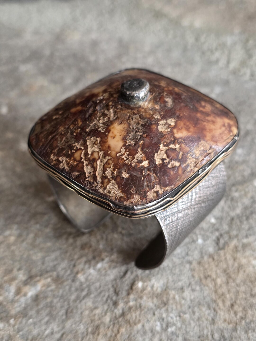 Pamela Adger Santa Fe Artist Gold and Sterling Namibia Epika Bracelet ...