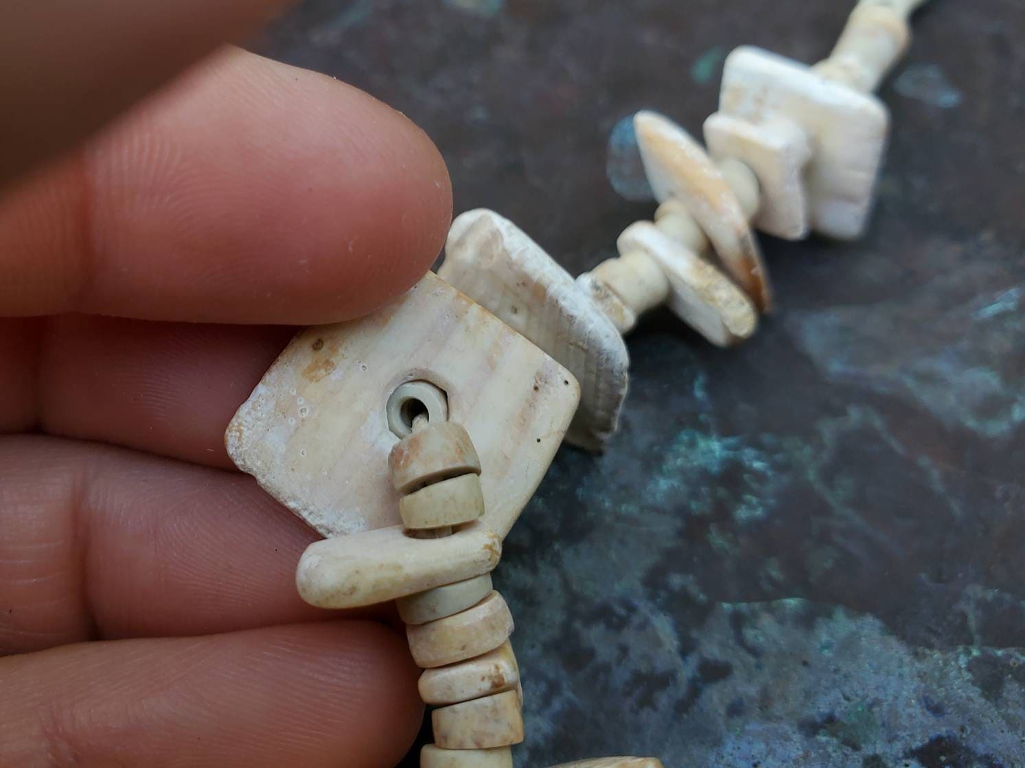 Pre-columbian Colima Spondylus Shell Mask Tooth Beads Atlatl | Etsy