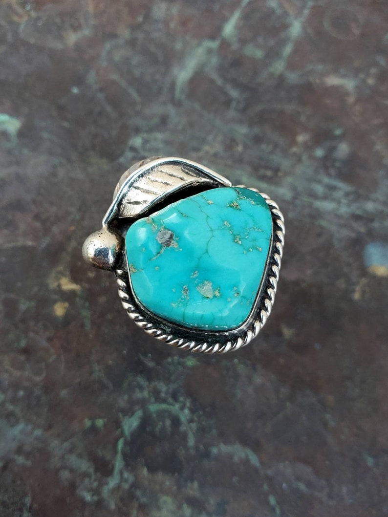Vintage Native American Navajo Turquoise and Silver Ring - Etsy
