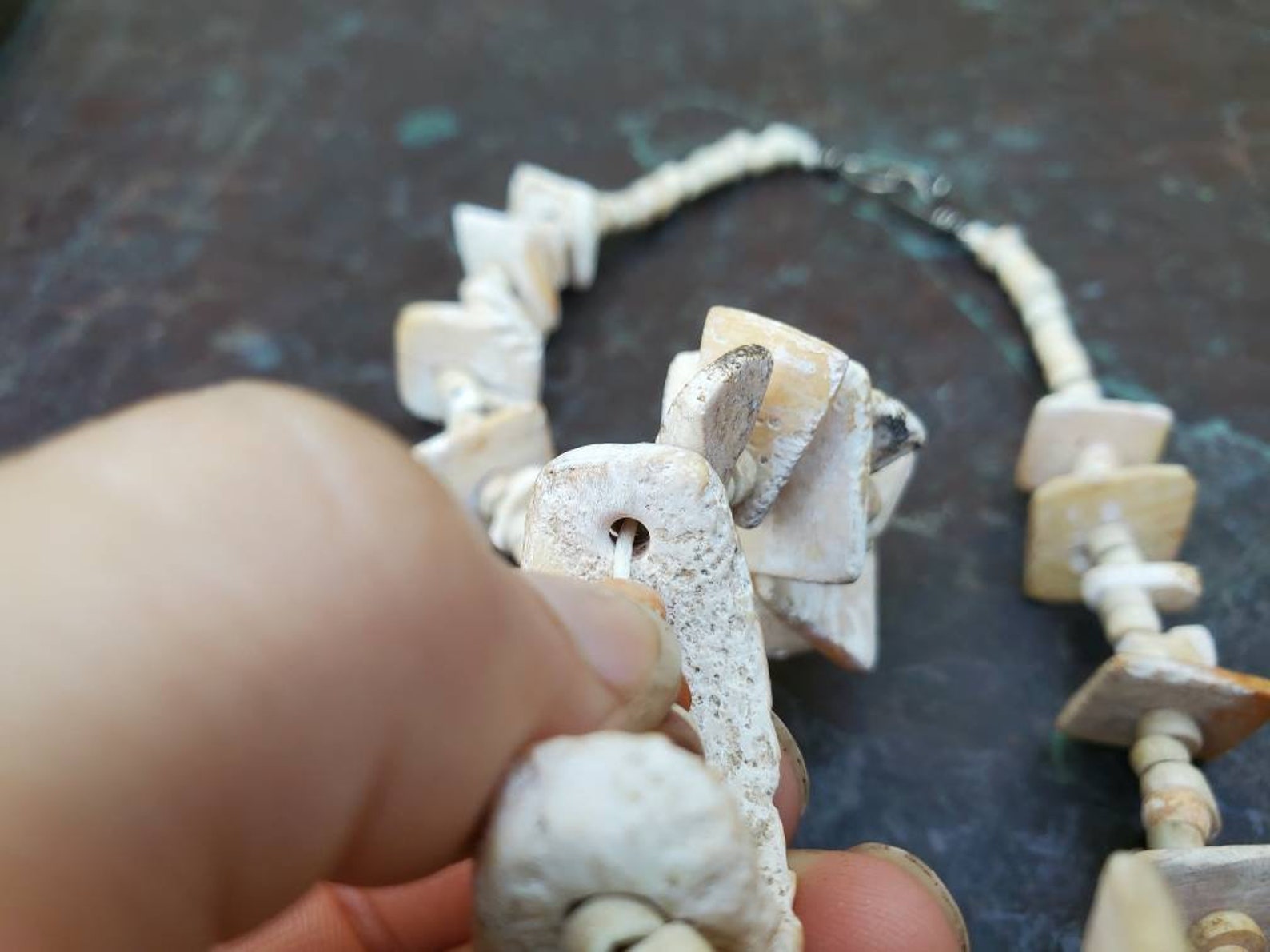 Pre-columbian Colima Spondylus Shell Mask Tooth Beads Atlatl | Etsy