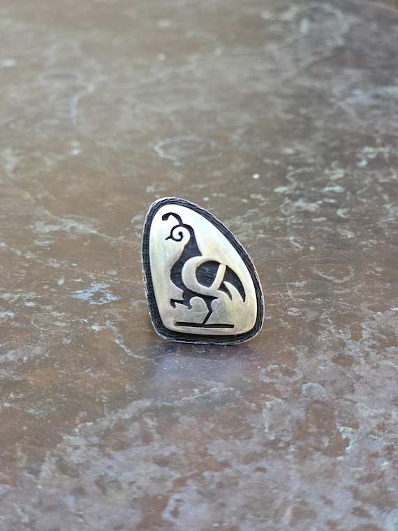 Native American Hopi Bernard Dawahoya Silver Overlay … - Gem