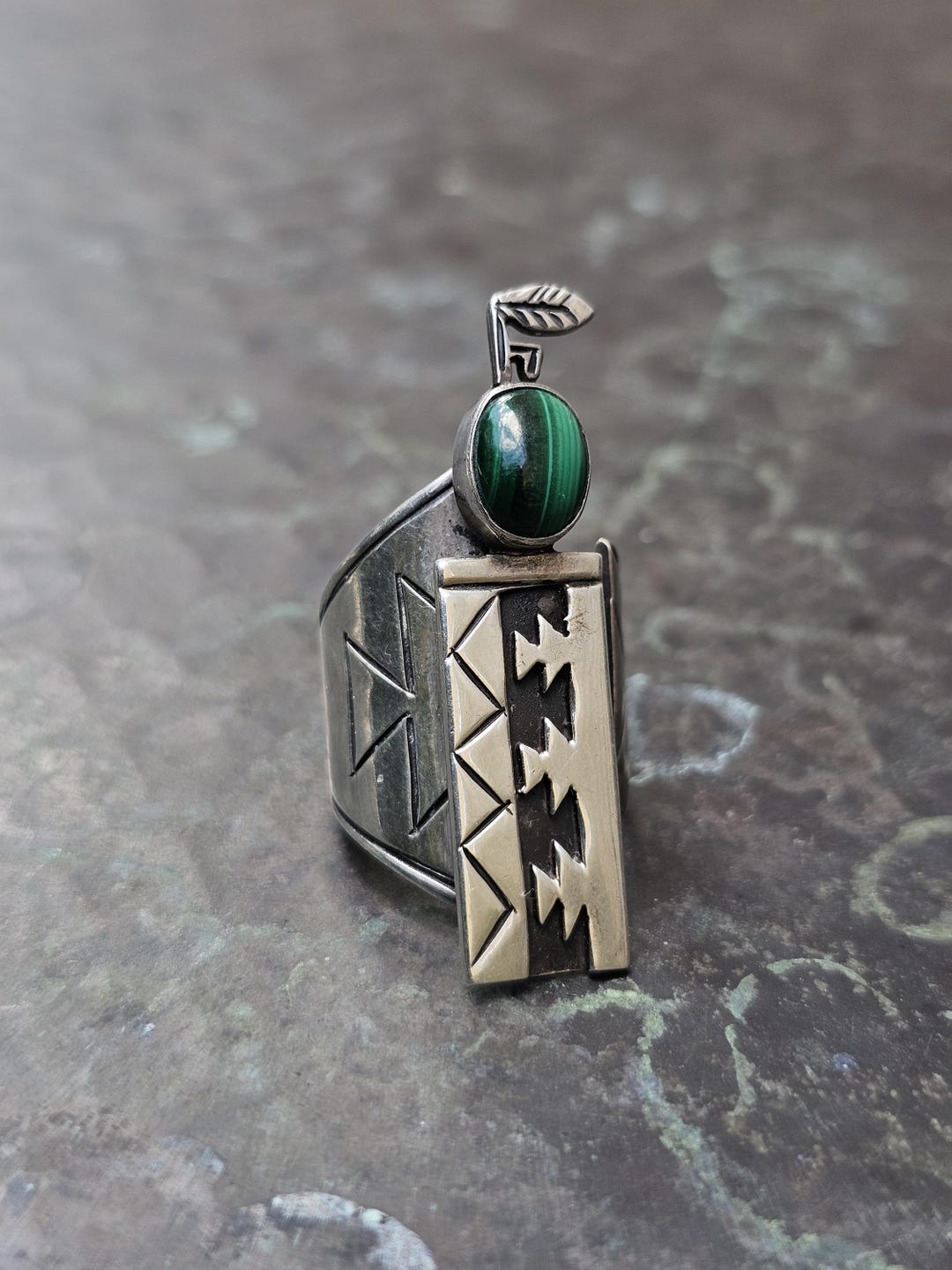 Native American Navajo Alice Platero Malachite Kachina Ring - Etsy