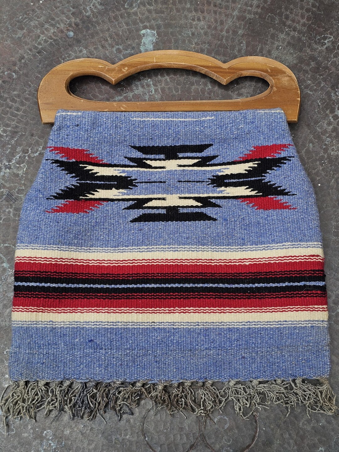 Large Handled Chimayo Wool Woven Purse - Etsy