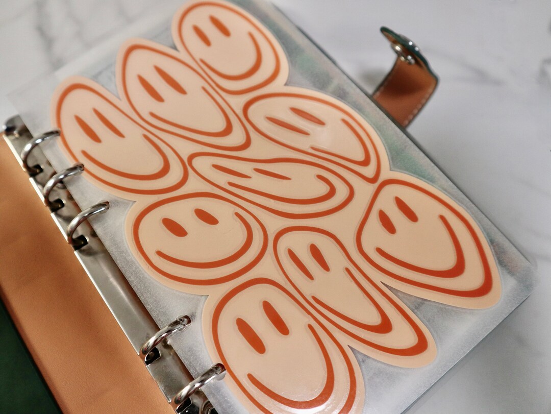 Laminated Vellum A6 Dashboard - Funky Smilies | Cash Envelope Binder ...